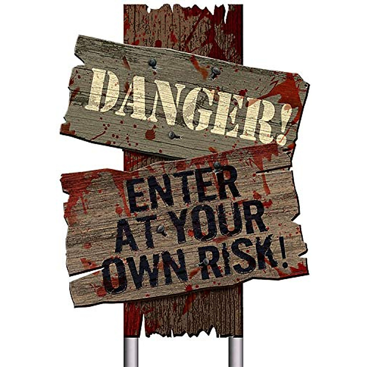 Amscan Corrugated Plastic Cemetery Sidewalk Signs, 12" x 9", 3 Pcs