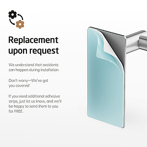 KES Adhesive Towel Bar 20-Inch Bathroom Towel Holder No Drill Stick on Towel Hanger Contemporary Style Wall Mount SUS 304 Stainless Steel Brushed Finish, A7000S50B-2