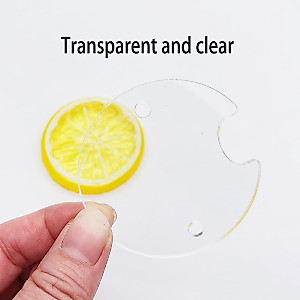 ERZHE 10pcs of Acrylic Blanks Tumbler Topper with magnet, Blank Acrylic Tumbler Topper Base for 20oz Tumbler Lid