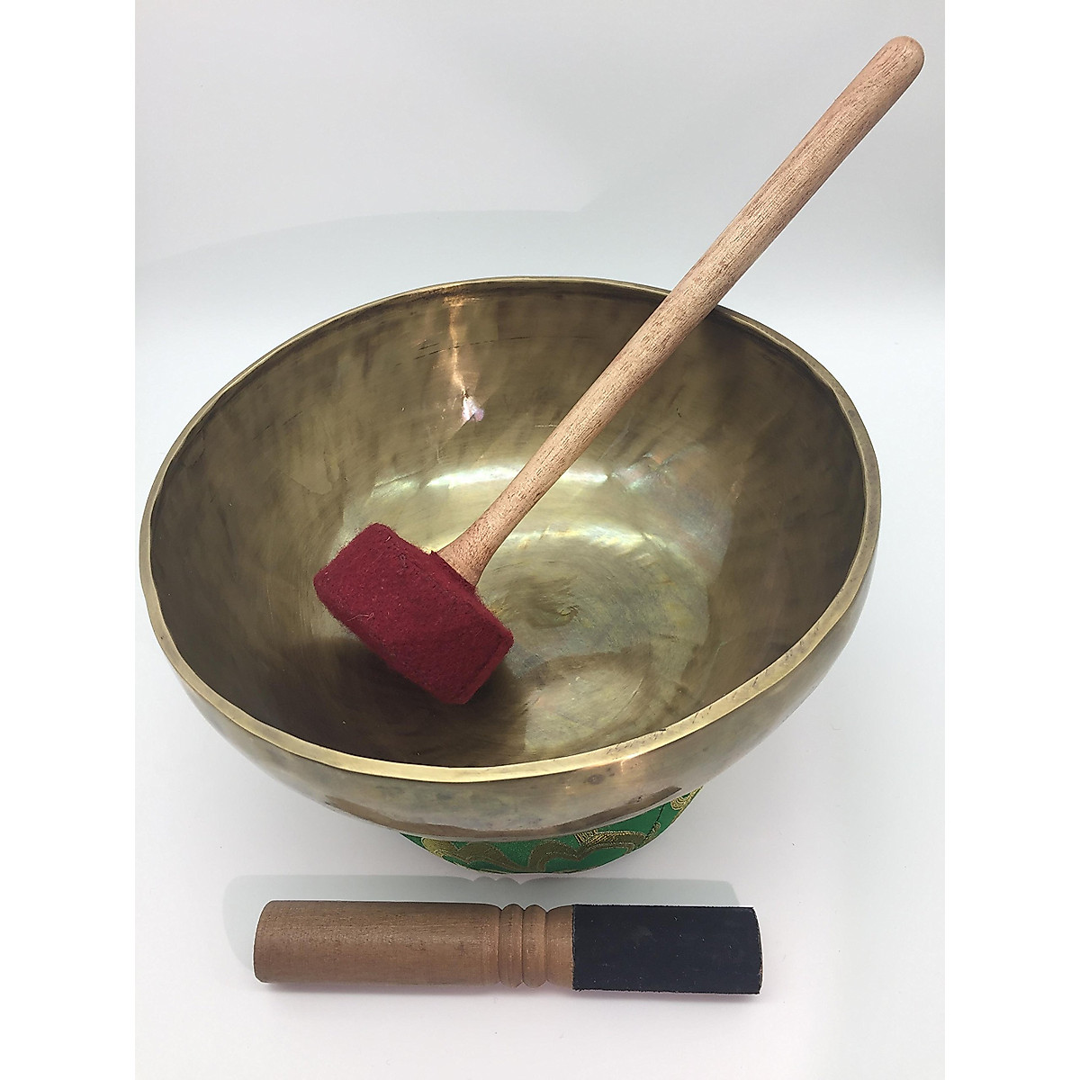10" handmade Himalayan singing bowl, hand beaten by Nepali artisans to make magical tones by Shambhala Arts & Handcrafts