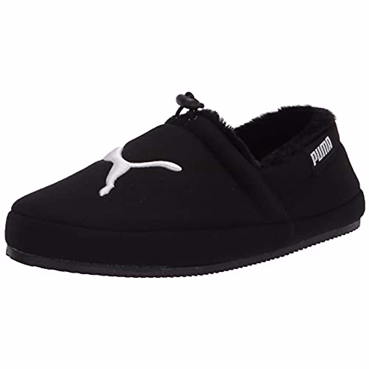 PUMA Men's Tuff Moccasin Slipper, Black Whit, 9