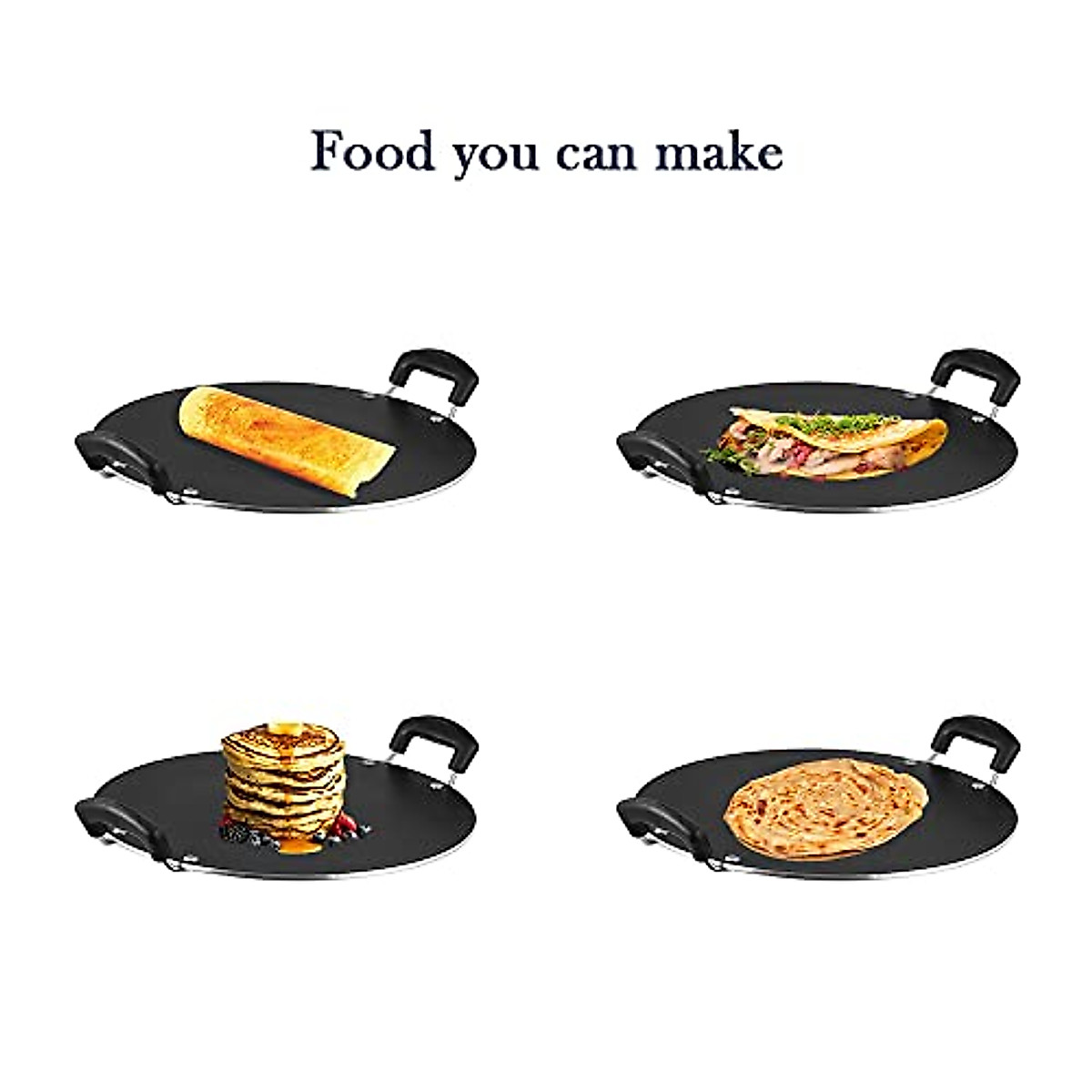 Vinod Non-Stick Pathri Tawa, 31.5 cm, blue and black