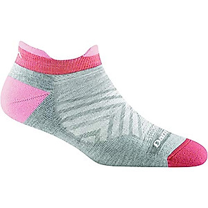 Darn Tough Women's Run No Show Tab Ultra-Lightweight Running Sock (Style 1047) - Ash, Medium