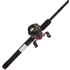 Ugly Stik 6’6” GX2 Baitcast Fishing Rod and Reel Casting Combo, Ugly Tech Construction with Clear Tip Design, 6’6” 2-Piece Rod