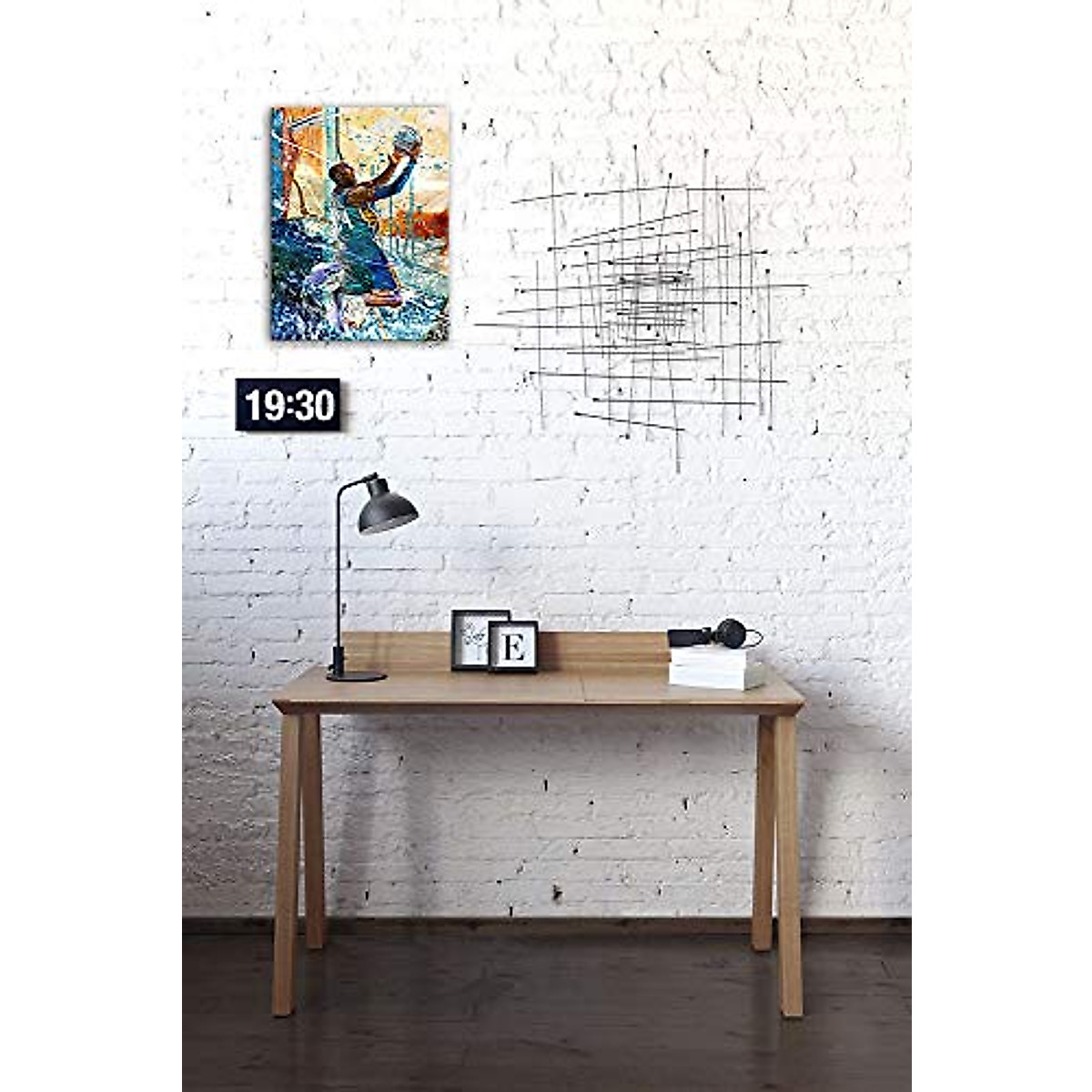 Kobe Bryant Wall Art Basketball Player Canvas Wall Art Painting Sports Posters Artwork Home Decor for Basketball Fan Memorabilia Gifts Living Room Bedroom Boy Girl Gifts Decoration Wall Art