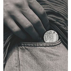 Spanish Catholic Guardian Angel Prayer Card - with Guardian Angel Coin - Laminated Double Sided Guardian Angel Holy Card, Guardian Angel Token - Angel De La Guarda Oracion Tarjetas - 6 Items Total