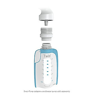 Kiinde Twist Pouch Direct-Pump Direct-Feed Twist Cap Breast Milk Storage Bag for Pumping, Freezing, Heating and Feeding, Pre-Sterilized, Breast Feeding Essentials, 6 Ounce, Pack of 20