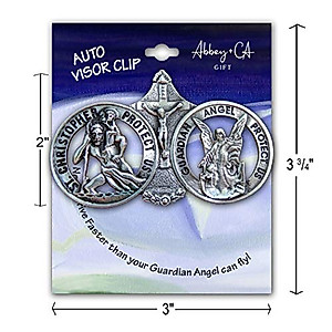 Cathedral Art St. Christopher Visor Clip, One Size, Silver