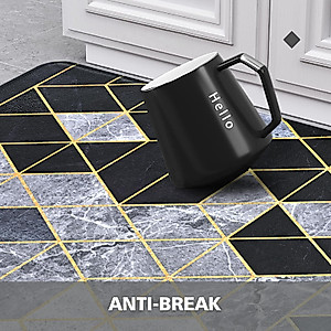 Kitchen Mats 3 Piece Set, Memory Foam Kitchen Rugs Mat Non Slip Washable for Floor, Modern Kitchen Mats Cushioned Anti Fatigue, Waterproof Kitchen Runner Rug, 18‘’ x 30‘’ + 18'' x 48'' + 18'' x 60''