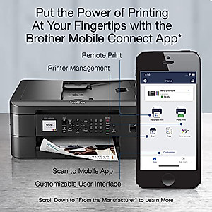 Brother MFC-J1010DW Wireless Color Inkjet All-in-One Printer with Mobile Device and Duplex Printing, Refresh Subscription and Amazon Dash Replenishment Ready