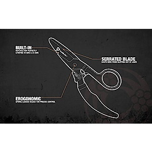 Southwire - ESP-1 Tools & Equipment ESP1 Electrician Scissors DataComm Snips, Durable Serrated Blade, Built in Notches, Precise Control, Textured Grip Handle for Added Comfort, Nickle Finished Plate
