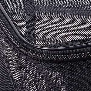 SHANY Large Assorted Sizes Cosmetics Makeup Travel Bag - Black Mesh Bag Make Up Bag Organizer Tools Storage Carry On - 3PC set