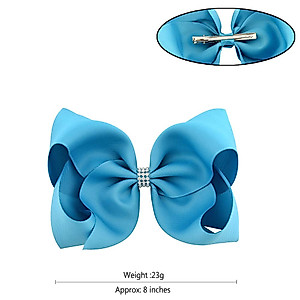 BGFKS 5 Layered Tulle Tutu Skirt for Girls with Hairbow, Ballet Dressing Up Kid Tutu Skirt (Blue, 2-8 Years Old)