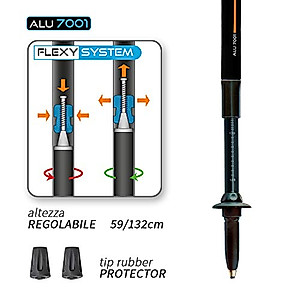 Fizan Compact 3 Trekking Poles – 5.6 oz Ultralight, Backpacking, Thru Hiking Poles, Adjustable, Collapsible, Customized Fit, EVA Grips, Aluminum Walking Sticks (Compact 3 / EVA/Pink)