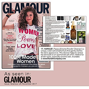 Hanalei Cruelty-Free and Paraben - Free Papaya Powder Face Cleanser, Gentle Everyday Cleansing, Non-Striping and Hydrating, All Skin Types, Full Size (60 g)