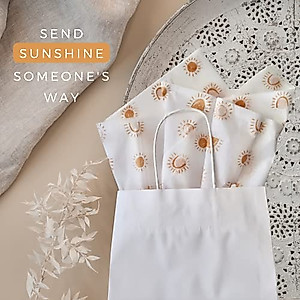 Lain & Lou Easter Tissue Paper for Packaging (25 Pack) Sunshine Boho Tissue Paper - Bulk Pastel Tissue Paper for Packaging Small Business - Boho Wrapping Paper - Orange Tissue Paper for Gift Bags