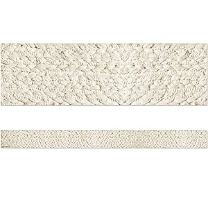Teacher Created Resources Everyone is Welcome Woven Straight Border Trim (TCR7127), Natural