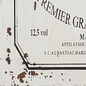 Deco 79 Wood 12 Bottle Standing Wine Rack, 14" x 13" x 16", White