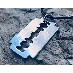Trilogy Jewelry Pewter Faux Razor Blade Necklace/Pendant