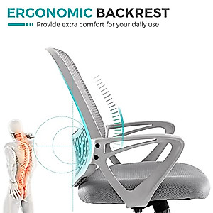 Ergonomic Office Chair Mesh Back Office Desk Chair Computer Chair Mid Back Task Chair for Home Office Gaming