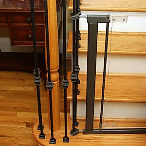 Qdos Safety Y-Spindles for Qdos Pressure Mount Baby Gates | Slate | Adapts Qdos Pressure Mount Gates to fit on Banisters and Spindles up to 3" in Diameter - Easy Installation | 1 Pack = 2 Y-Spindles