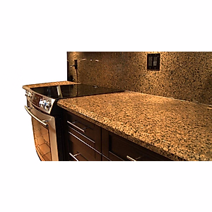 EZ FAUX DECOR Kitchen Countertop Update Vinyl Laminate Cover | Easy Install | Peel and Stick | Durable Self-Adhesive | 36” x 180” | Granite Marble Design | Venetian Gold (15ft)