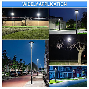ADUB 150W 120W 90W LED Post Light 21,000 LM, DLC ETL Listed LED Post Light with Photocell 5000K, IP65 Lamp Post Light Outdoor Pole Fixture, Commercial Street Area Lighting for Parking lot Garden Yard
