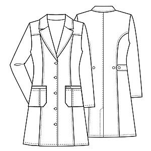 CHEROKEE-2319 Cherokee Women's Scrubs 36 Inch Lab Coat, White, Medium