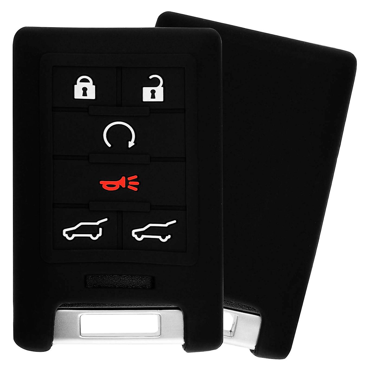 KeyGuardz Keyless Remote Car Smart Key Fob Outer Shell Cover Soft Rubber Case for Cadillac Escalade