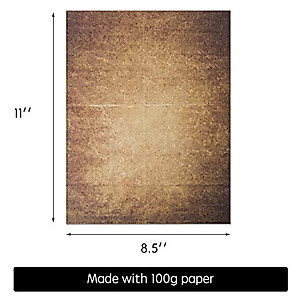 120 Aged Paper - Antique Looking Vintage Papers With Classic Aged Paper Designs - Six Unique Old Looking Paper Designs - Vintage Printing paper, Vintage Writing Paper, 8.5 x 11 inches (Pack of 120)