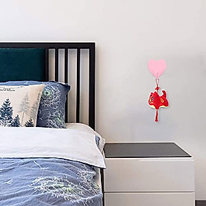 Zerodeko Ceiling Hooks 12Pcs Heart Shaped Wall Hooks Metal Decorative Cute Hook Adhesive Wall Hook Key Hat Towel Hooks Coat Wall Hangers for Home Kids Room Decoration 1 Ceiling Hook