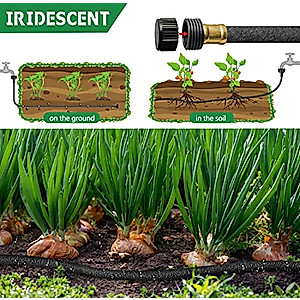 1/2’’ Soaker Hose 10 Ft 15Ft, Soaker Hoses for Garden 100 Ft, Garden Soaker Hose 25 Ft 50 Ft Drip Hoses for Garden Drip Garden Hose Irrigation System (10 feet)