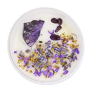 Luxury Candle, Lavender Scented Candle with Amethyst Crystals Inside, Soy Candle, Candles Gifts for mom (Shine/Lavender - Amethyst, 10 Oz)
