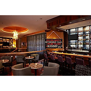 Motorcycle Sign Man Cave Hanging Plaque Gifts for Dad Grandad Brother Gifts for Men Retirement Keepsake 10" X 5" (US-G076)