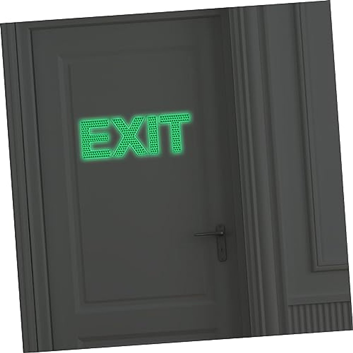 Hohopeti Exit Decal Exit Wall Decal Exit Photoluminescent Signs Stickers Safety Exit Sign Wall Sticker Exit Wall Sticker Exit Luminous Sticker Noctilucence Exit Sign Exit Sticker Green