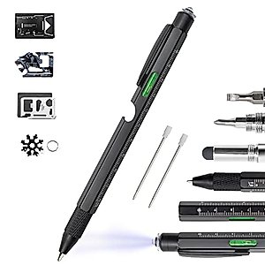 BCHARYA 5 Piece Multitool Set, 9-In-1 Multitool Pen, Wallet Multi-Tool, Cool Gadgets Stocking Stuffers Gifts for Men, Portable Pocket Tools for Outdoors, Home Improvement