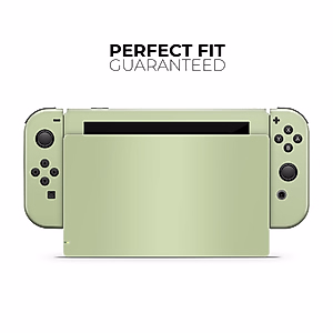 Design Skinz - Compatible with Nintendo Switch Console + Joy-Con - Skin Decal Protective Scratch-Resistant Removable Vinyl Wrap Cover - Baby Green Pastel Color