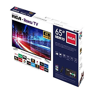 RCA 65-inch 4K UHD Roku Smart Flat Screen LED TV, 2022 Model,Black