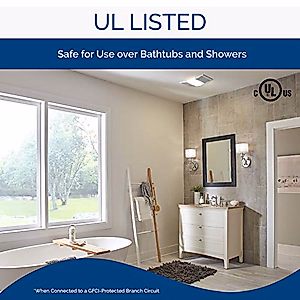 Broan-Nutone 668RP Ceiling Bathroom Exhaust Fan and Light Combo, 100-Watt Incandescent Lighting, 4.0 Sones, 70 CFM , White