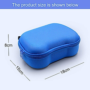 Gamepad Storage Case Travel Bag with Mesh Pocket,Controller Hard Shell Handbag Protection Holder For For PS5/PS4/S_witch Pro,18*15*8cm (Red)