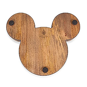 PICNIC TIME Disney Mickey Mouse Shaped Serving Tray, Charcuterie Board, (Mango Wood) 12 x 13.8 x 1.8