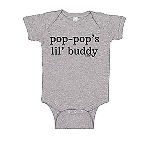 Baby Pop-Pop Bodysuit Pop Baby Gifts Pop-Pop Baby Gifts Pop-Pop's Lil' Buddy Bodysuit 6 Months Heather