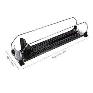 Plastic Pusher Tray Rack Automatic Vending Machine Sliding Organizer Fast Pusher Glide Pull Out Cabinet Shelf Kitchen Drink Storage Holder 35. 5x9cm