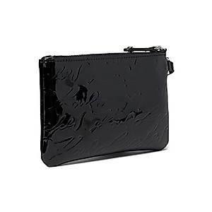 Karl Lagerfeld Paris SLG Essential Embossed Patent, Black/Silver