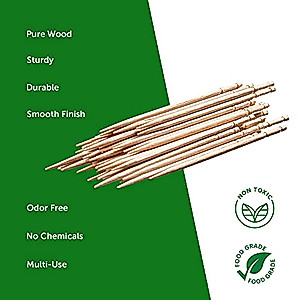 Prestee 2000ct Wooden Toothpicks + Reusable Toothpick Holder Container, Dark Wood - Sturdy Smooth Finish Bamboo Tooth Picks for Teeth, Party Cocktail Picks, Toothpicks for Appetizers, 100% Natural