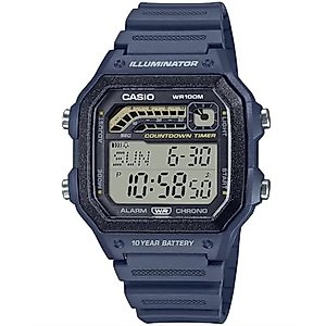 Casio Illuminator 10-Year Battery Alarm Chronograph Countdown Timer Men's Watch WS1600H-2AV