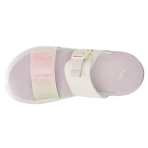 PUMA - Womens Suede Mayu Sandal Summer Camp Shoes, Size: 6 M US, Color: Pristine/Lavender Fog