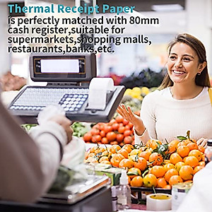 MFLABEL 10 Rolls Thermal Receipt Paper Rolls 3-1/8 x 230ft