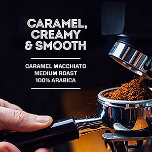 Eight O'Clock Coffee Caramel Macchiato, Medium Roast, Ground Coffee, 11 Ounce (Pack of 1), 100% Arabica, Kosher Certified
