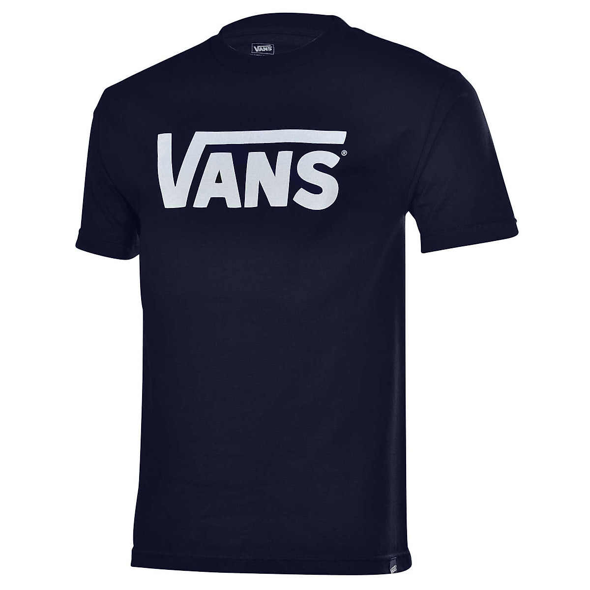 Vans Mens Classic Logo Skateboard Shirt-Navy/White-Large